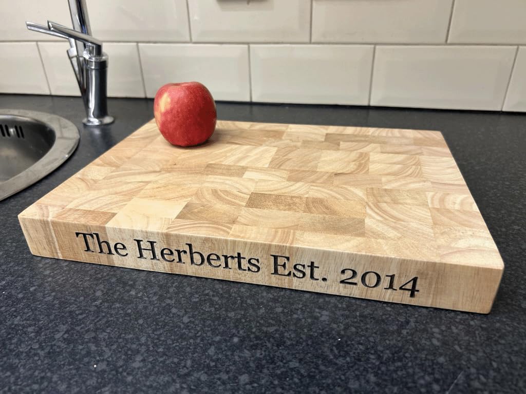 Personalised Extra Thick Chopping Block - Cutting Board : Amazon.co.uk ...