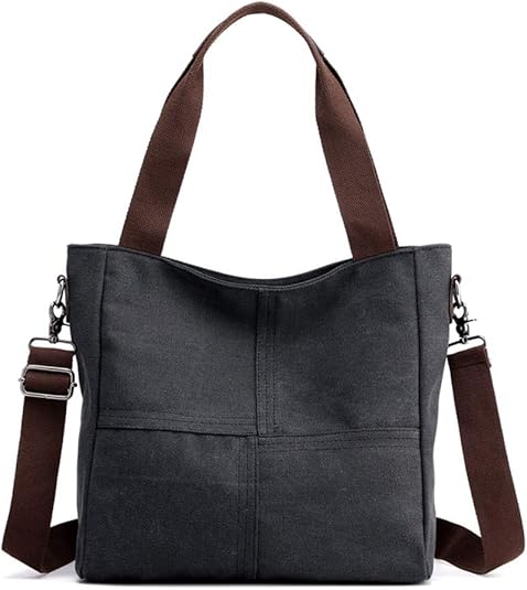 Amazon.com: Women's Canvas Shoulder Bags Tote Purses Satchel Work ...