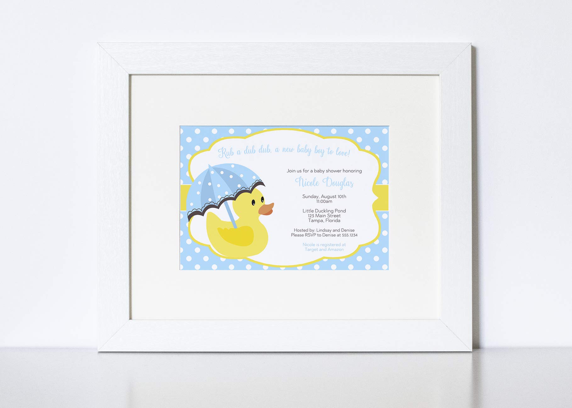 Printable Rubber Ducky Invitations