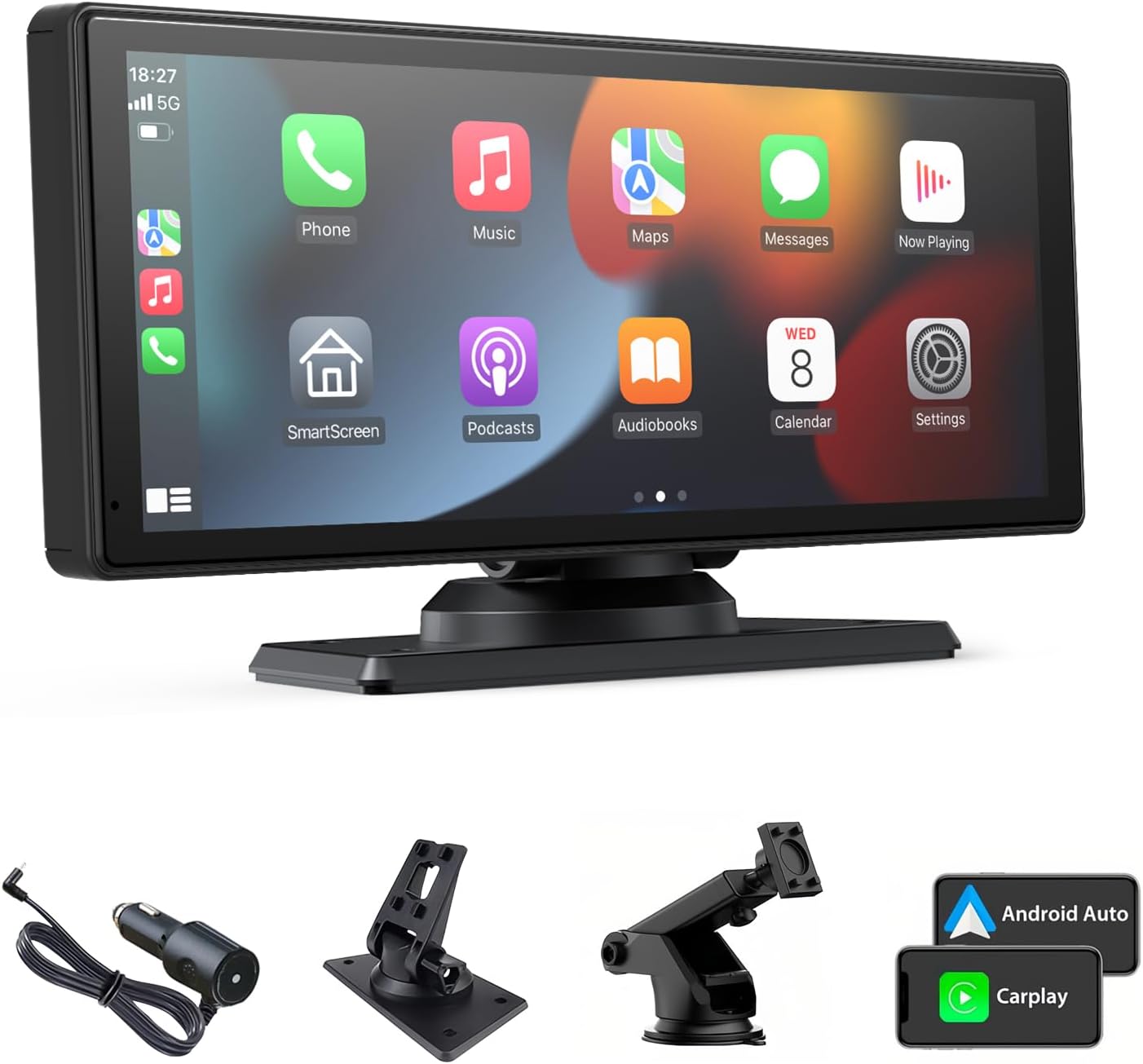 Amazon.com: Carplay Screen for Car, 9" Android Auto Screen Compatible ...