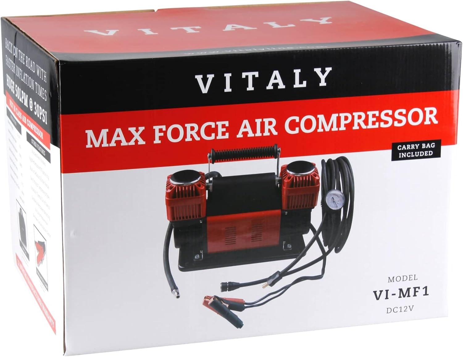 Vitaly Air Compressor Max Force – Portable 12V Air Compressor for Car ...