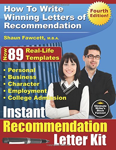 Instant Recommendation Letter Kit - How to Write Winning Letters of ...