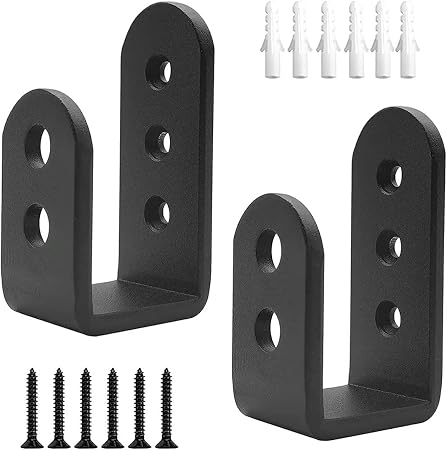 2 Pcs Door Barricade Brackets, Door Barricade Clamps U Brackets, U ...