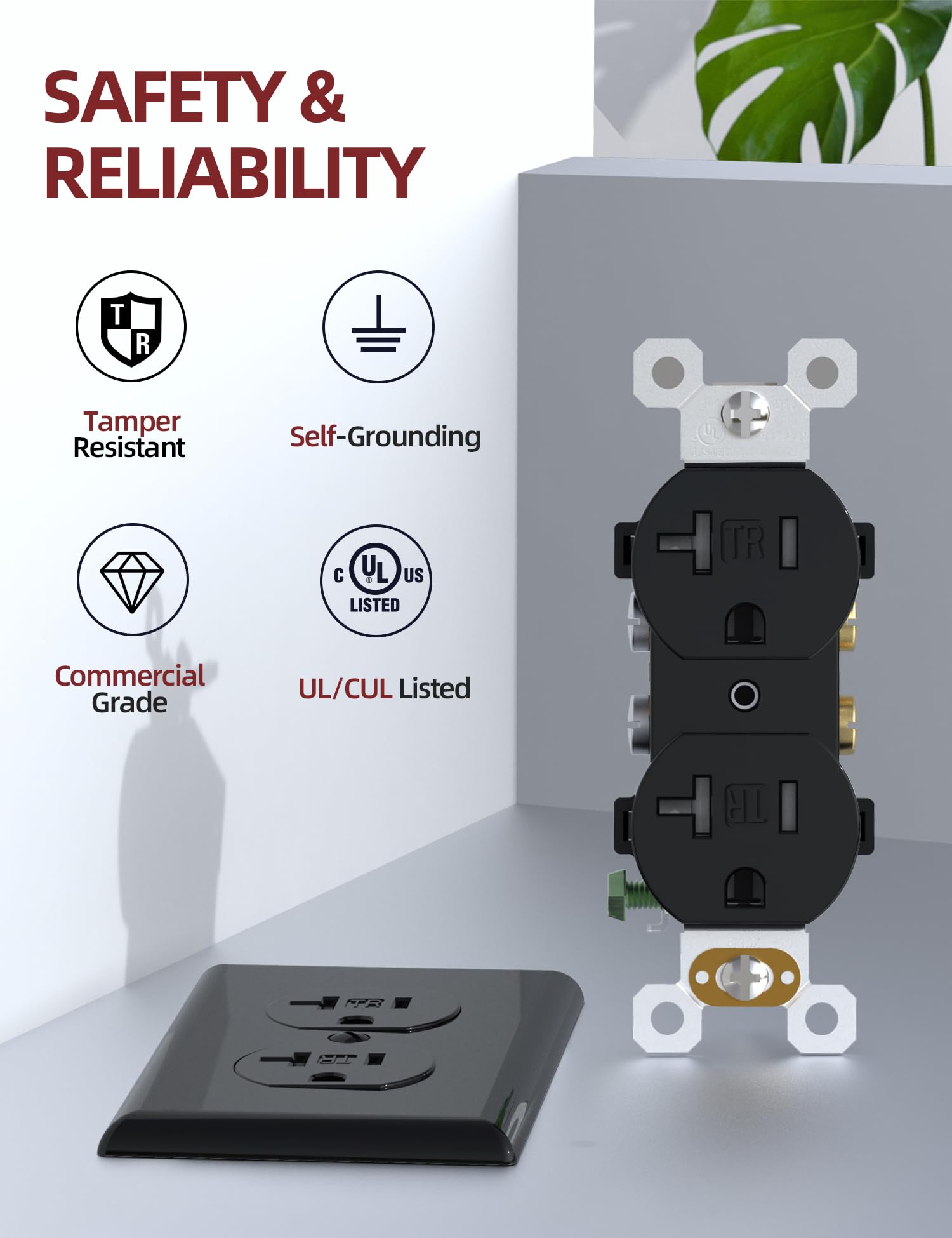 Snapklik.com : AIDA 20 Amps Outlets Duplex Electrical Receptacle ...
