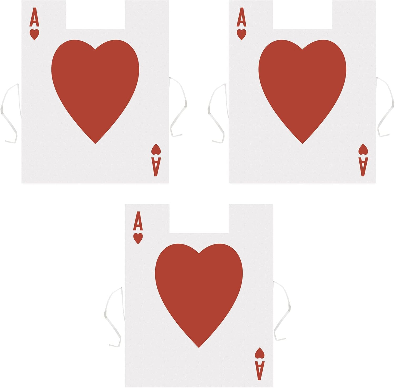 Beistle 60042, 3 Piece Plastic Card Suit Vests, Paper, Red/White ...