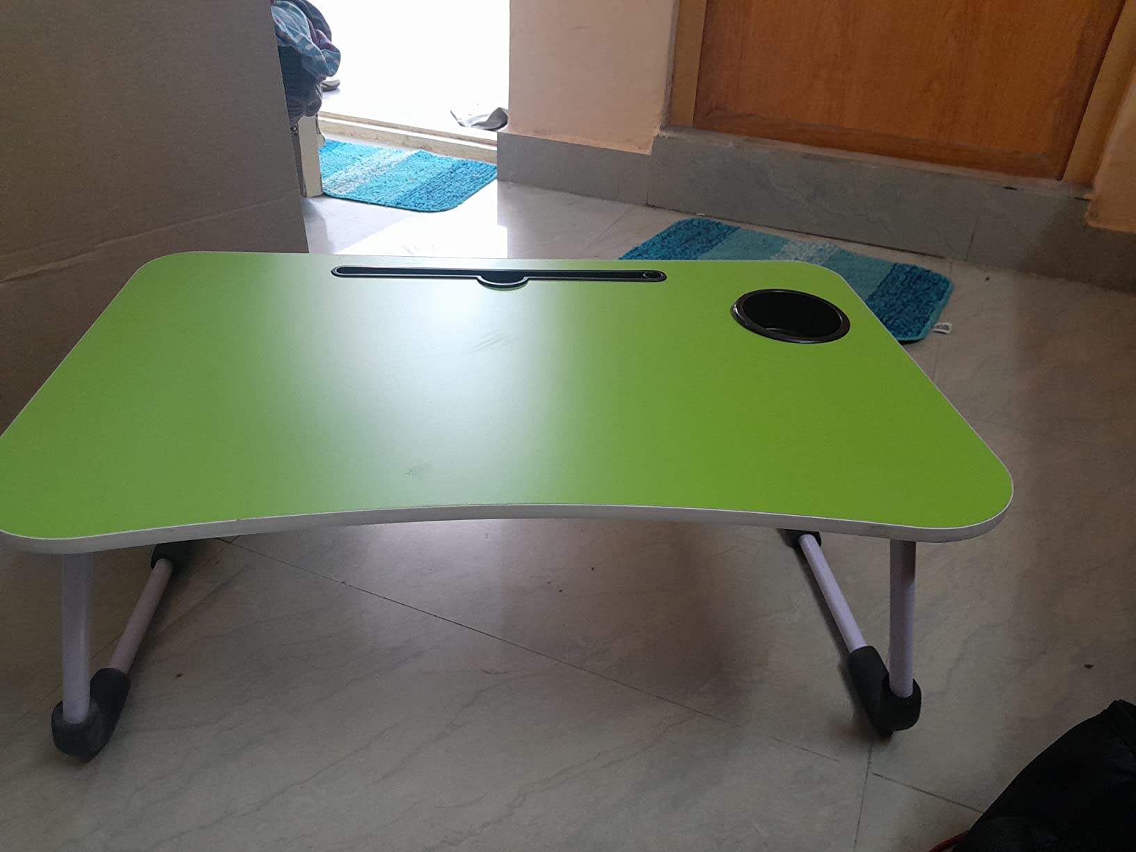 WINSOBEY Study Table/Bed Table/Foldable and Portable Wooden/Writing ...