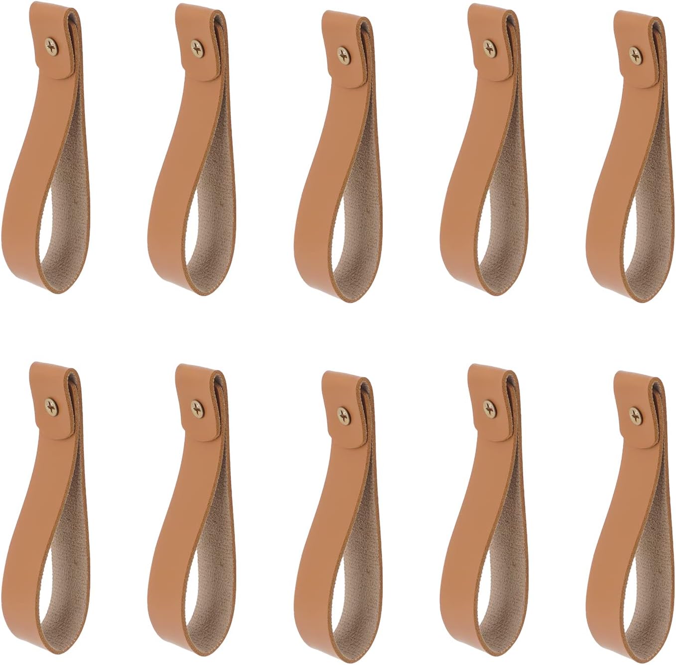 ZZLZX 4PCS Artificial Leather Strap Hangers Wall Mounted Leather Hooks ...