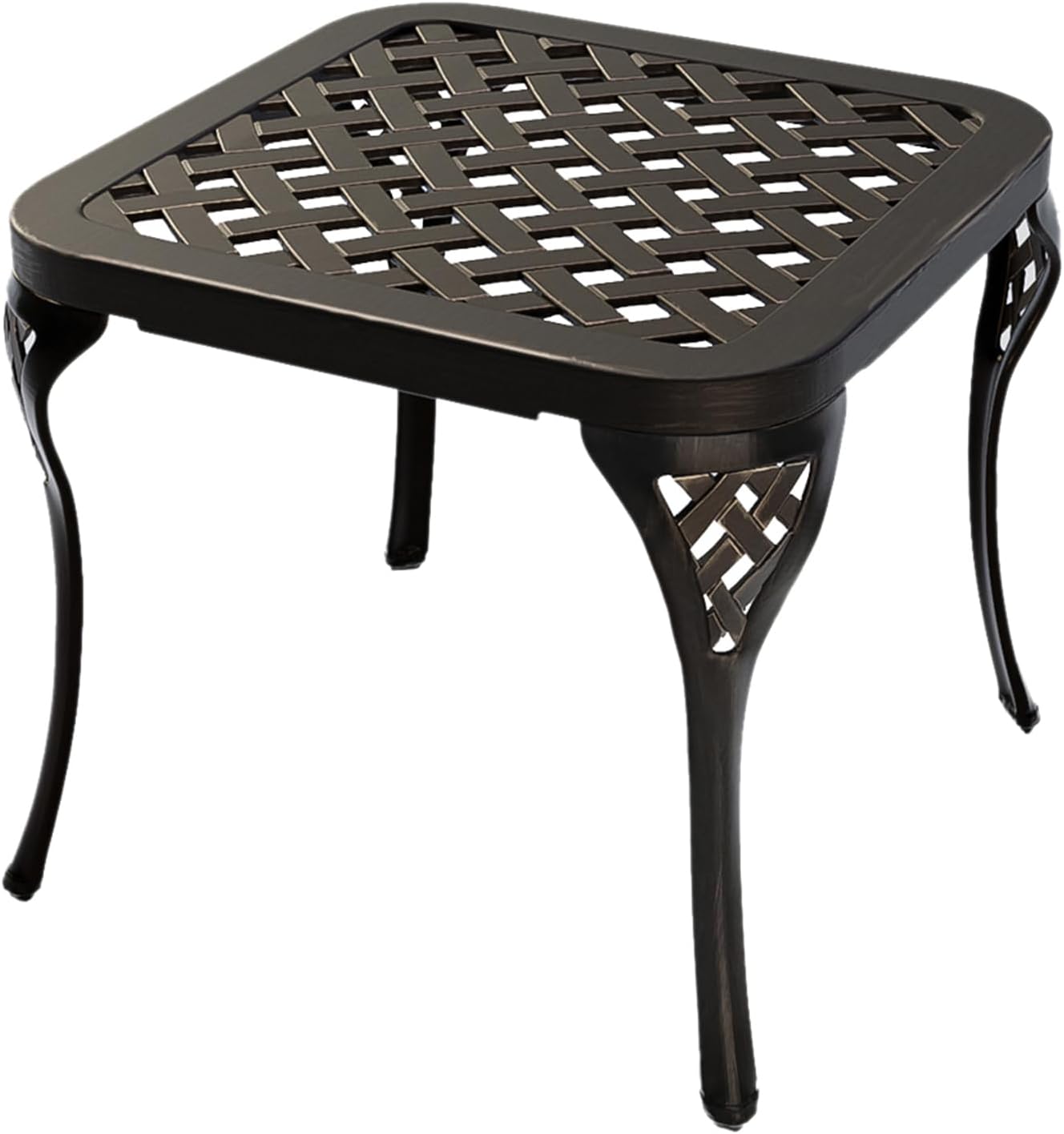 Amazon.com: Laxllent Patio Side Table Outdoor Small End Table Metal ...