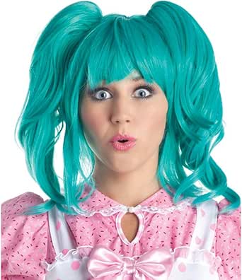 Amazon.com: Turquoise Pigtails Cosplay Wig