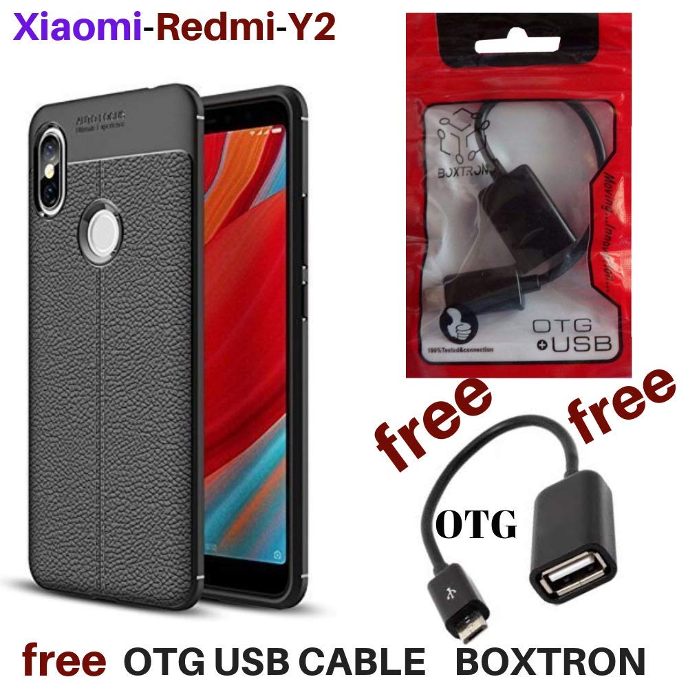 Raj Mobile Xiaomi Redmi Y2 Back Cover Black and Get Boxtron OTG USB ...
