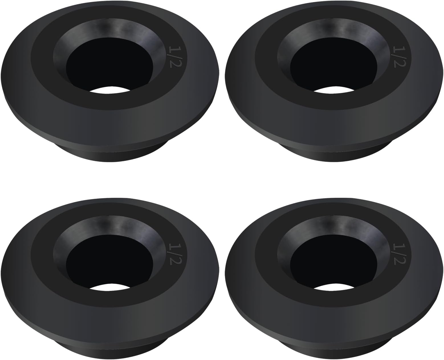 Vsttar 6 Pack 1/2" Flexible Black Plastic Tank Adapter (Bulkhead), Pipe ...