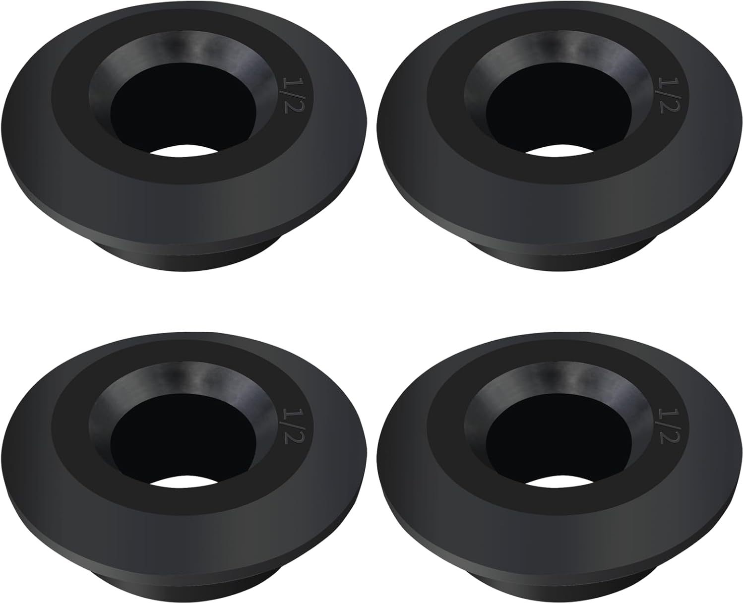 Vsttar 6 Pack 1/2" Flexible Black Plastic Tank Adapter (Bulkhead), Pipe ...