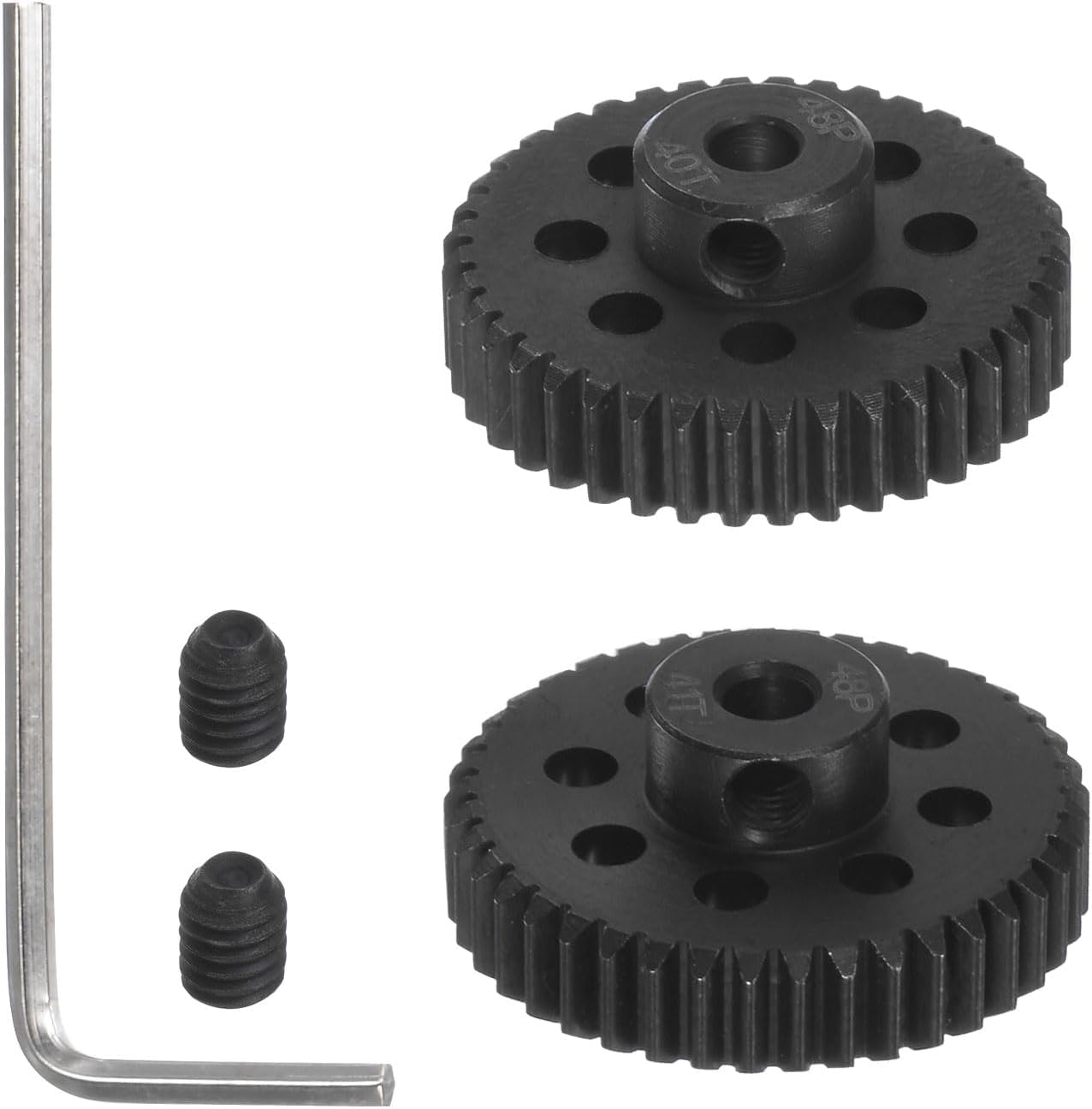 Amazon.com: HARFINGTON 48P Hardened Pinion Motor Gear Set 2pcs 40T 41T ...