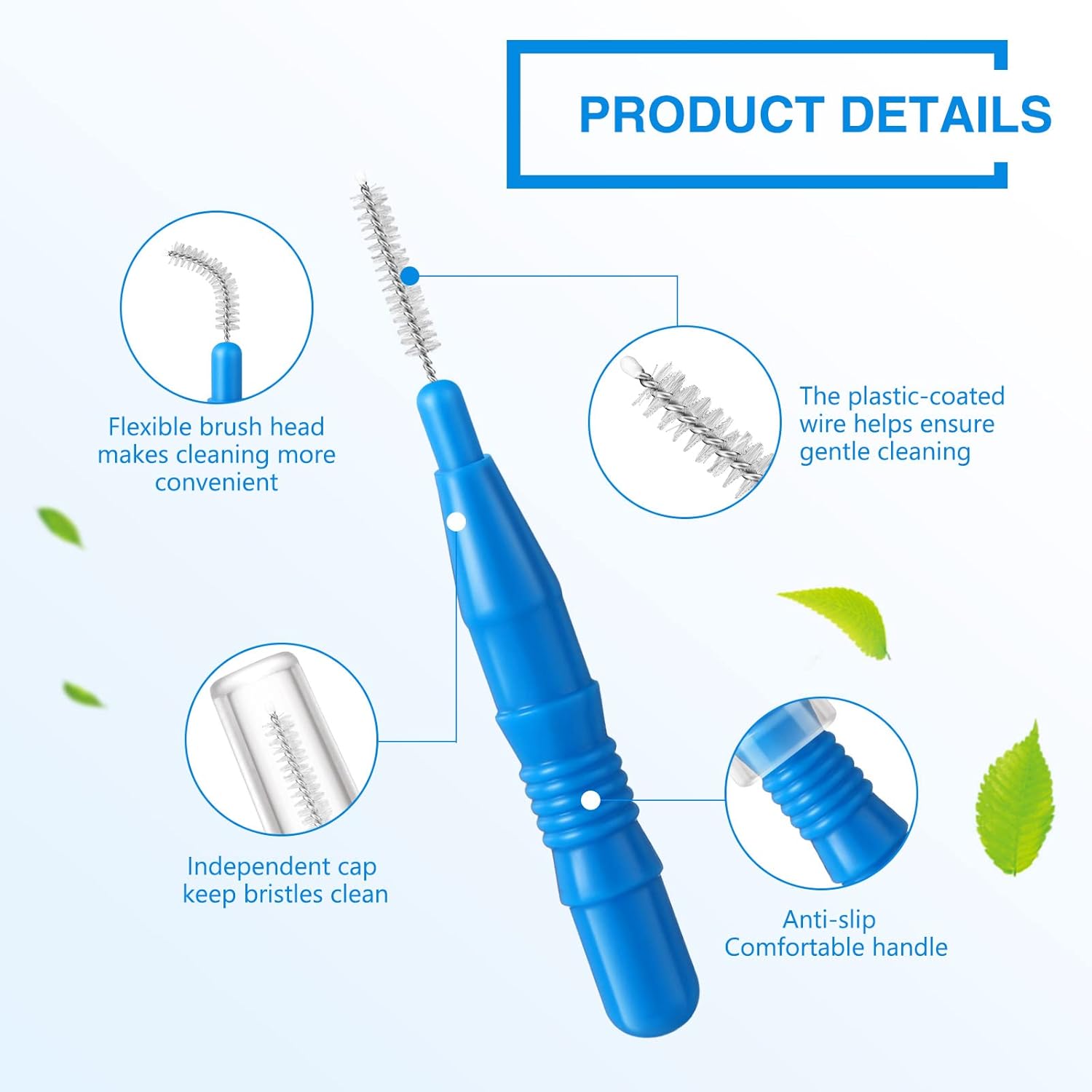 Perthlin 24 Pieces Interdental Brushes Dental Brushes Hygiene Toothpick ...