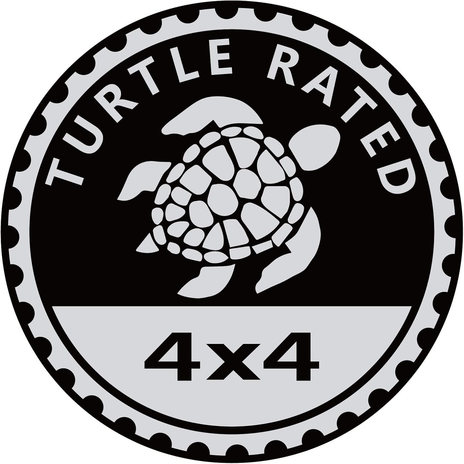 Amazon.com: Turtle Badge Rated Car Emblem, 4 x 4 Metal Automotive Badge ...