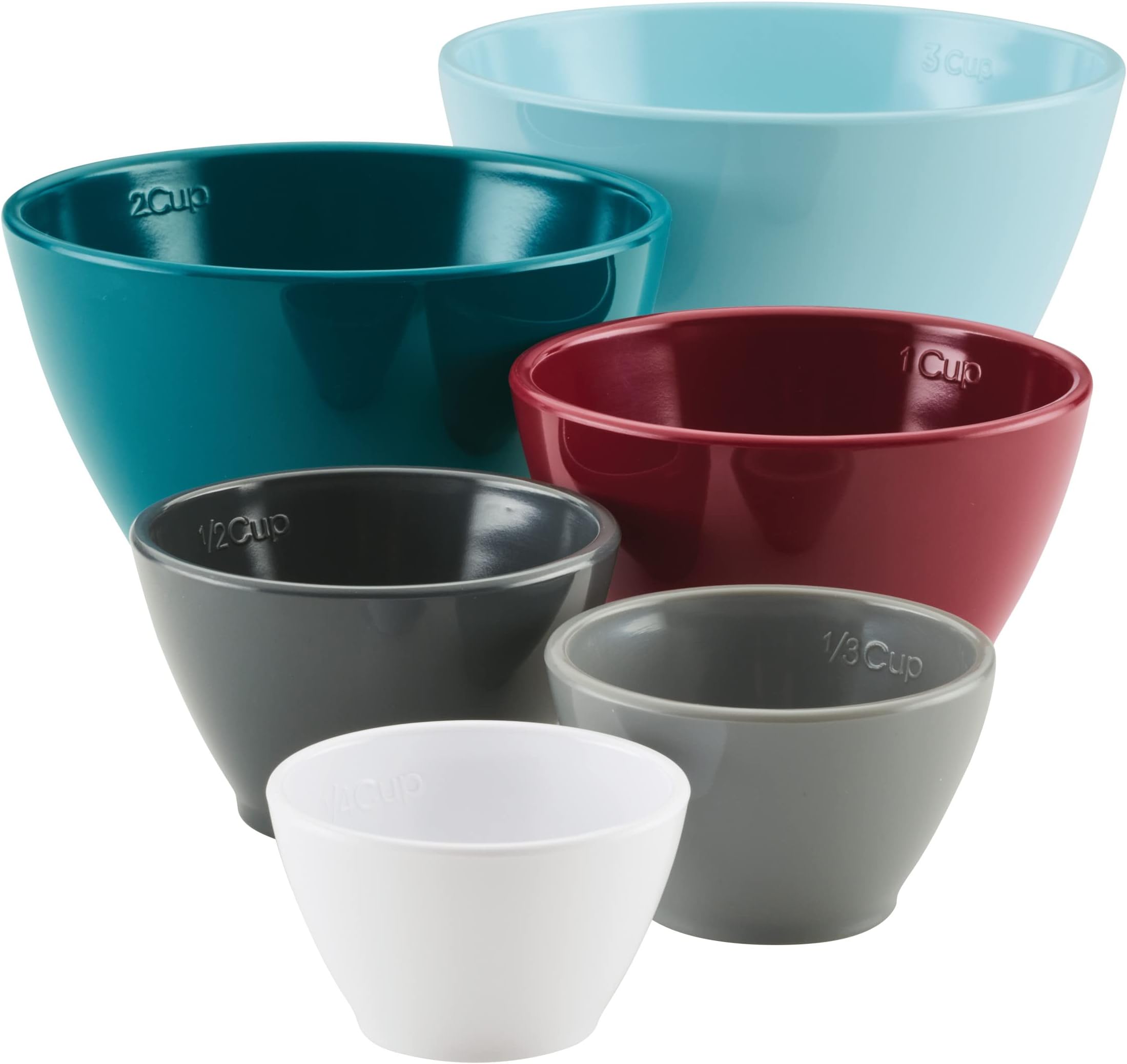 Amazon.com: Creative Co-Op Hand Stamped Striped Stoneware Measuring ...