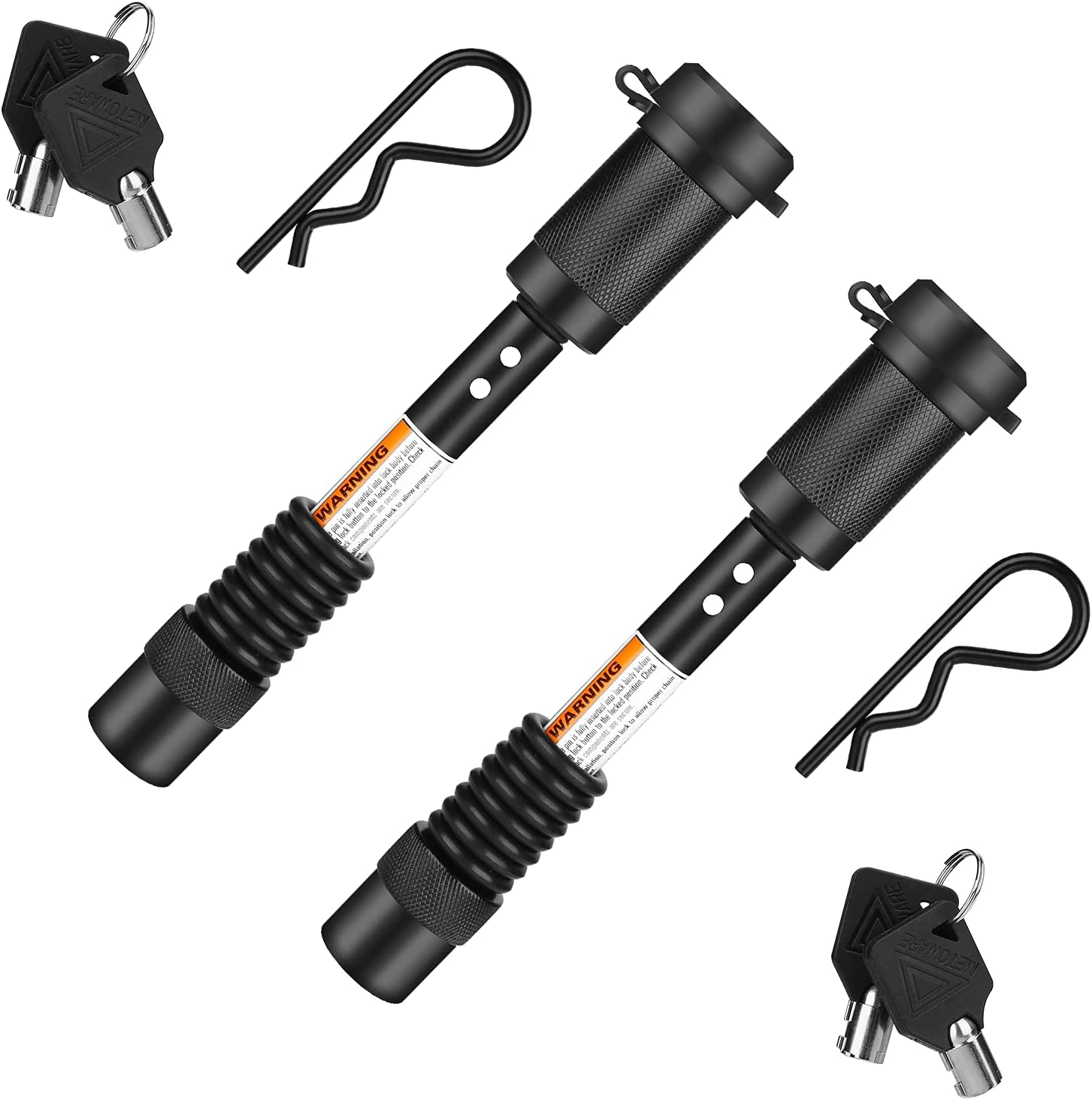 Amazon.com: METOWARE Trailer Hitch Receiver Pin Lock Set, 5/8” Dia ...