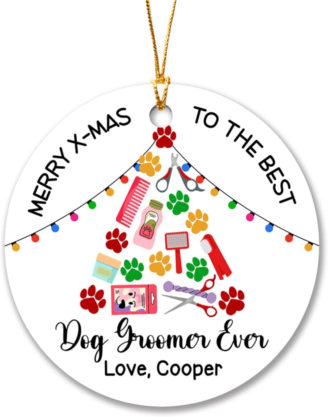 Amazon.com: Cenluxy Personalized Dog Groomer Ornament 2025 Christmas ...