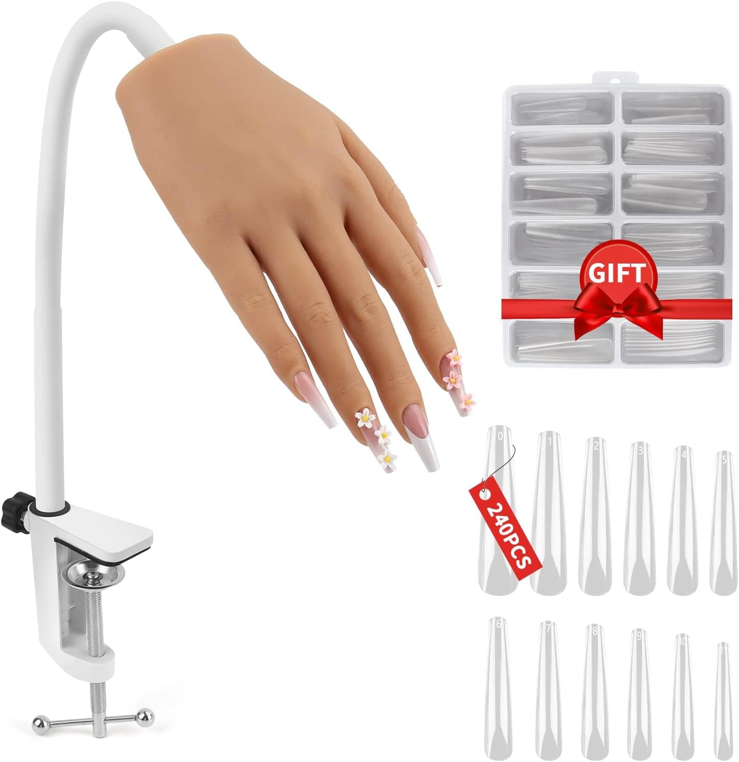 Silicone Practice Hand for Acrylic Nails,Flexible Bendable Nail ...