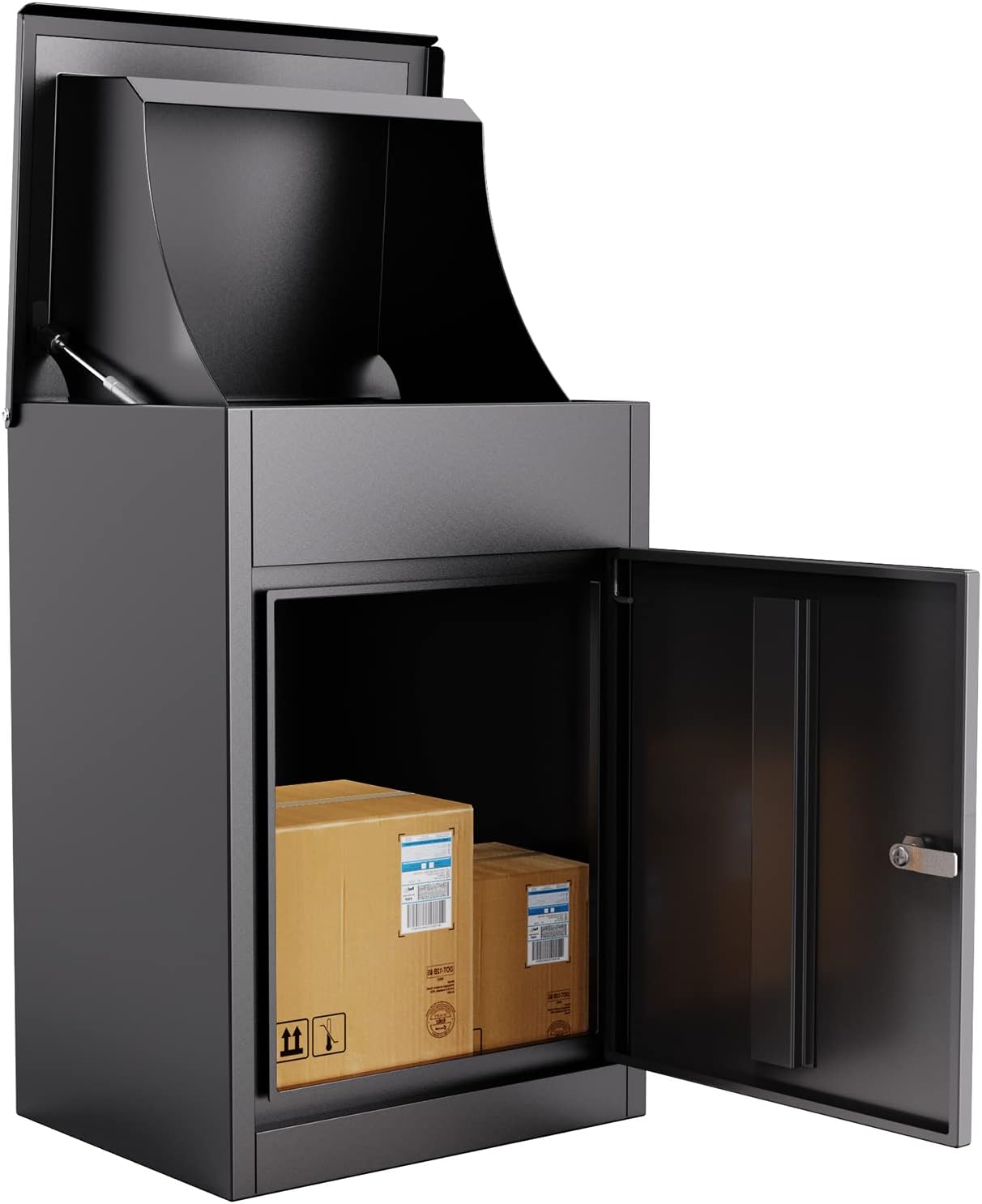 Merapi Parcel Drop Boxes for Outside, 17.5" x 13.7" x 25.4" Cold-Rolled ...