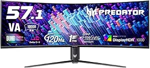 Amazon.co.jp: Predator 57.1" DUHD Mini LED Backlight VA Curved Matte 120Hz 1ms DCI-P3 98% Delta E