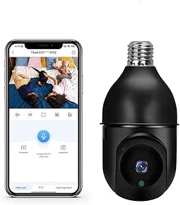 Amazon.com : E27 Bulb Camera 1080p Wireless WiFi Light Bulb Security ...