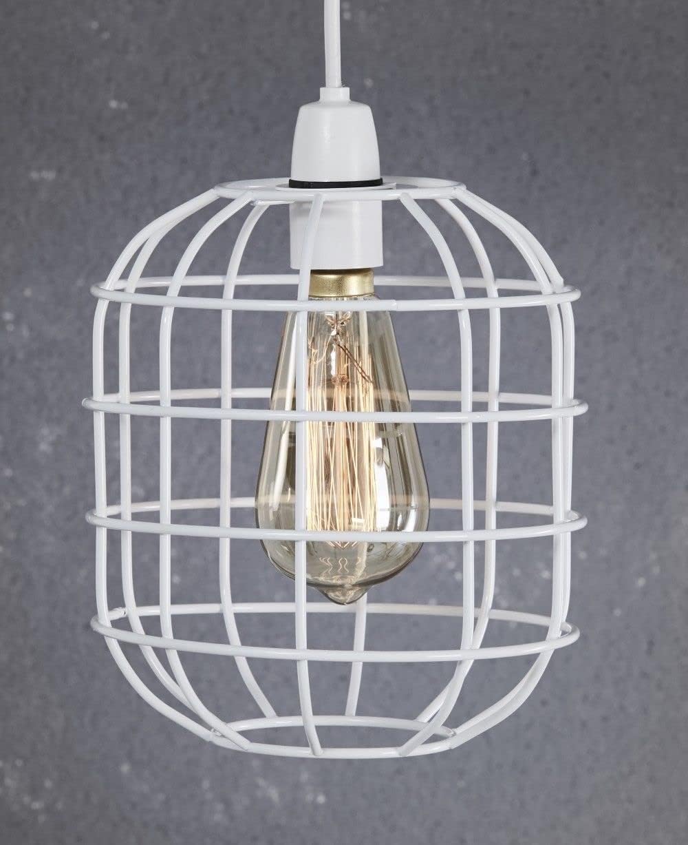 Retro Design Light Shade – Metal Wire Basket Cage Lamp Shade – Ceiling ...