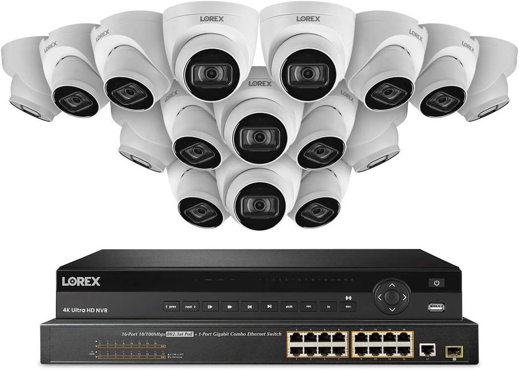 Amazon.com : 32-Channel NVR System with 4K (8MP) IP Dome Cameras with ...