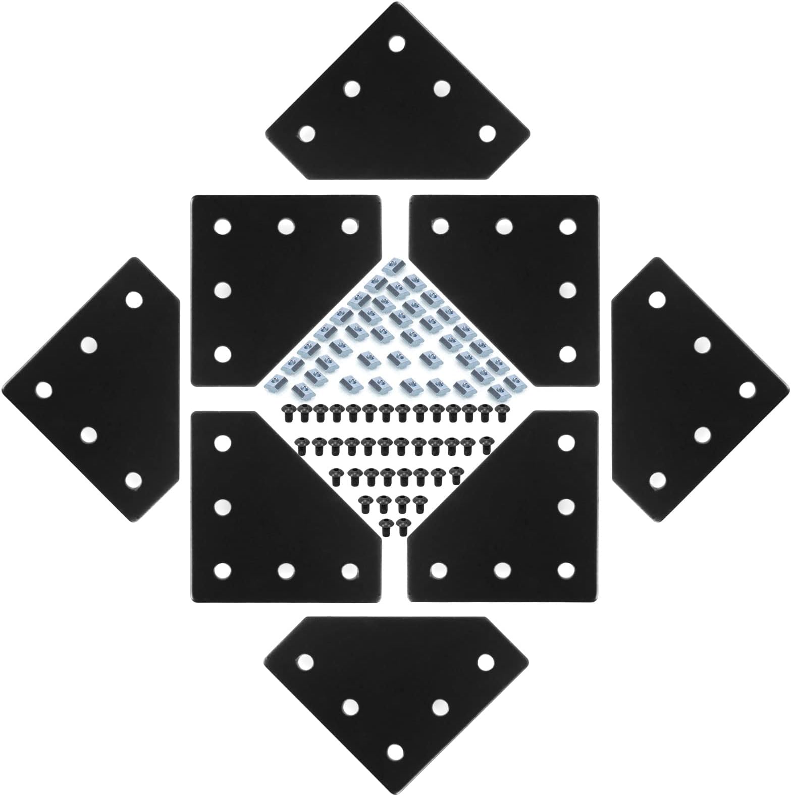 4 Stück Aluprofil 40x40 L Verbinder Aluprofil Aluminium Profil ...