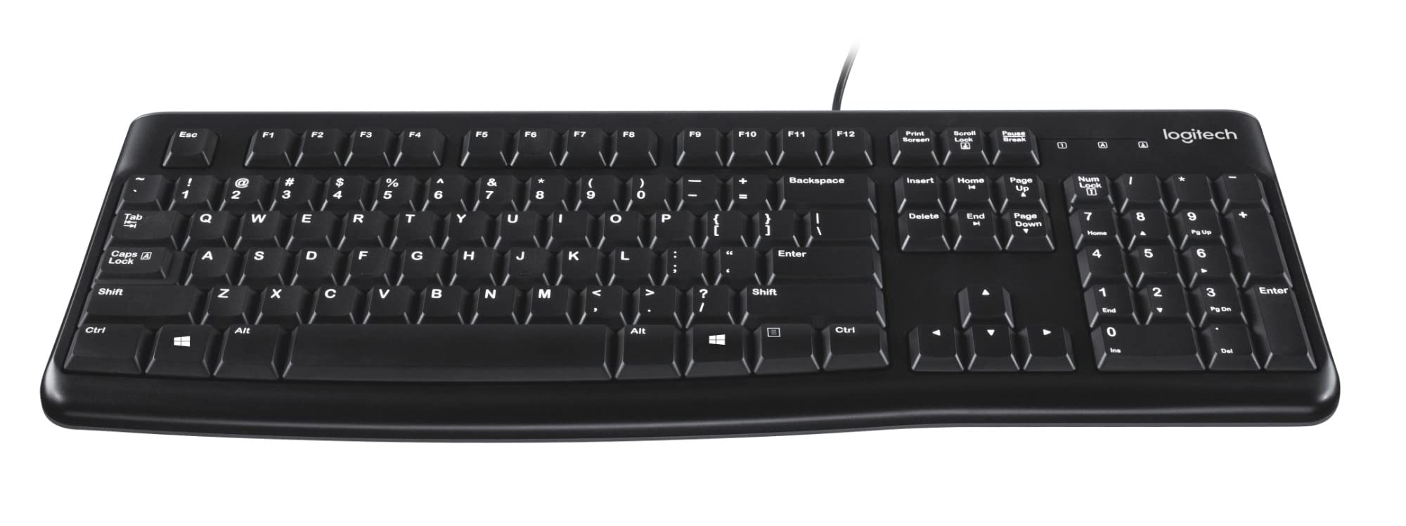 Logitech K120 Wired Business Keyboard, QWERTY US International Layout ...
