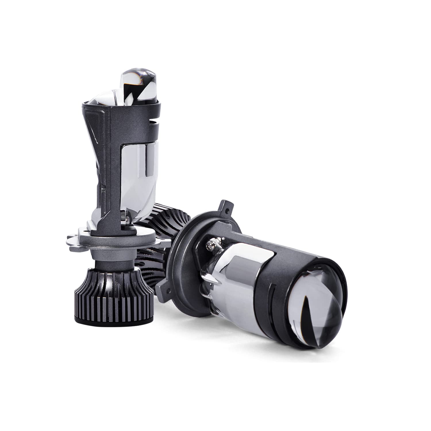 HINISO H4 LED Headlight Bulbs Mini Projector Lens Right-Hand Drive ...
