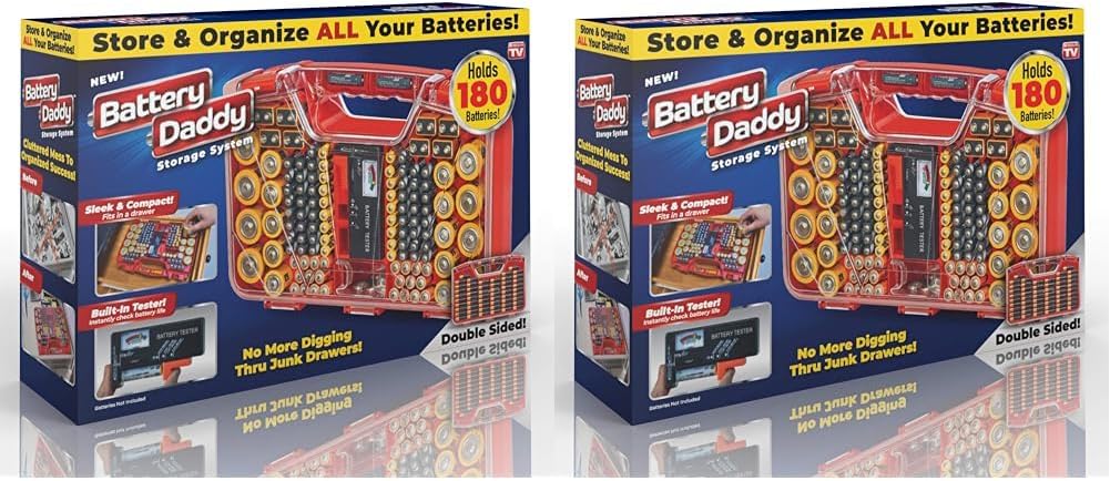 Amazon.com: Ontel Battery Daddy - Battery Organizer Storage Case with ...