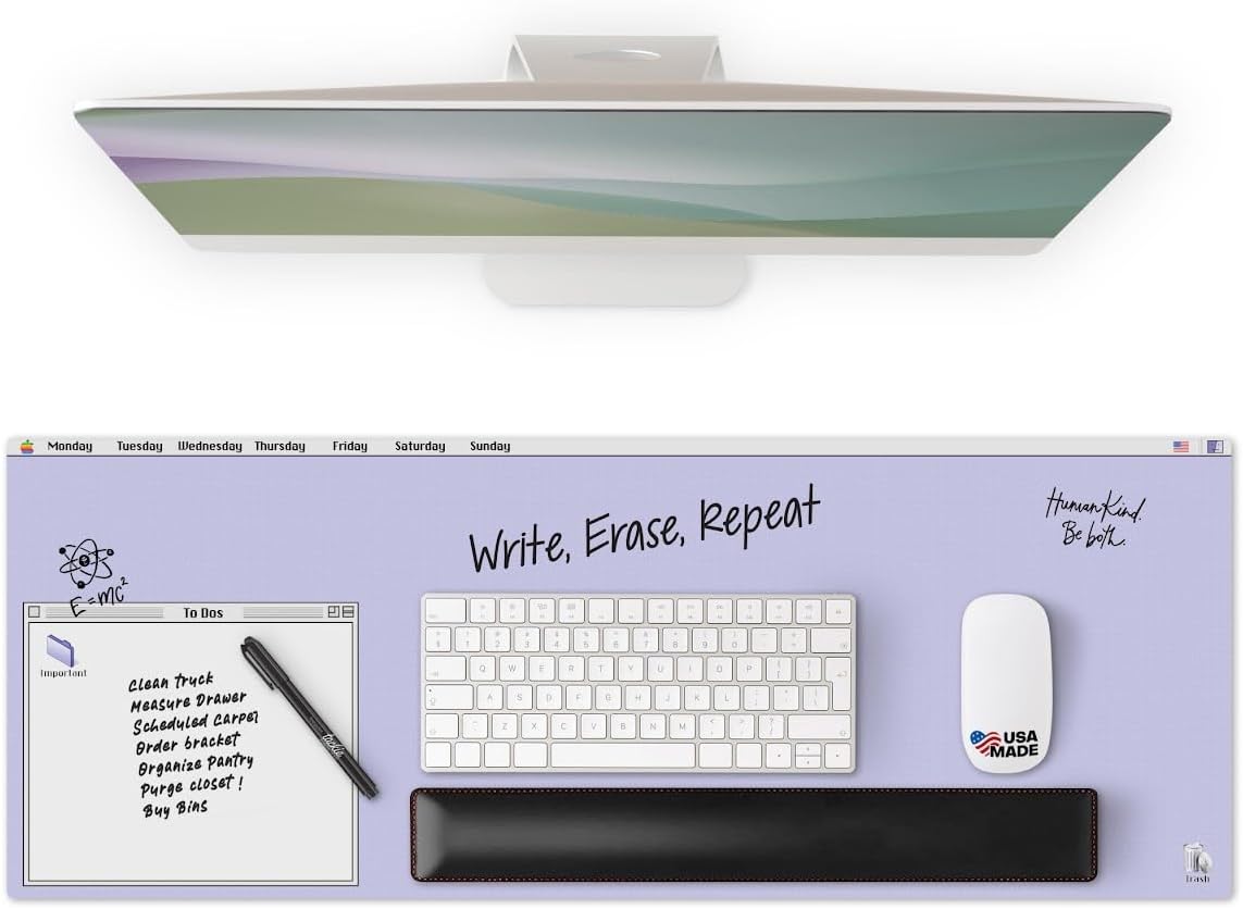 Amazon.com : M.C. Squares 3-in-1 Dry Erase Desk Mat, Mouse Pad & Retro ...