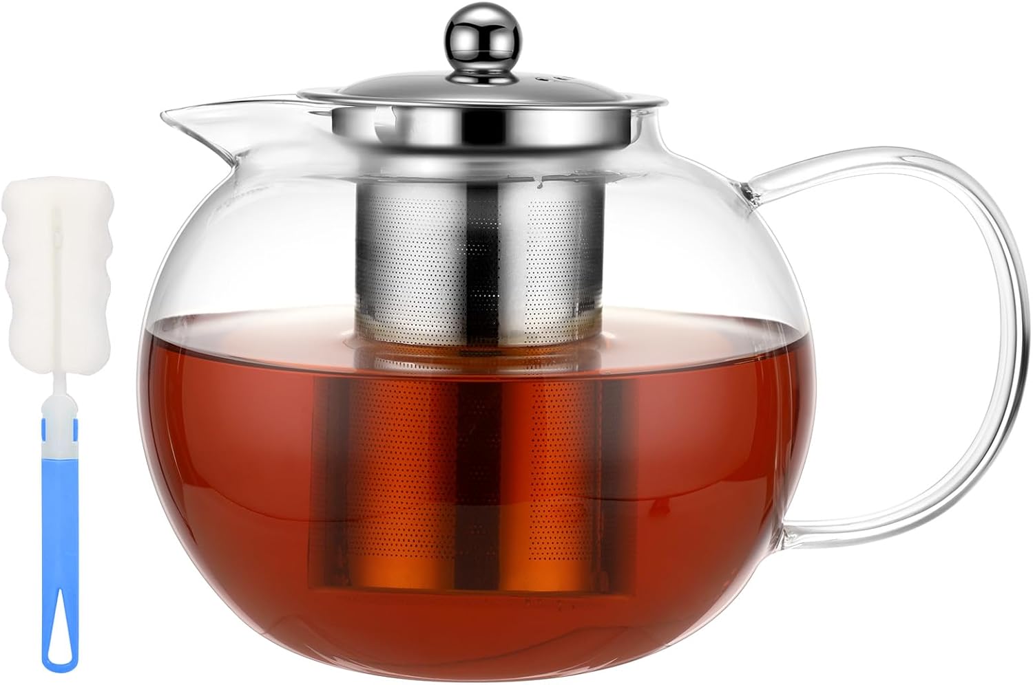 Amazon.com | FillTouch Glass Teapot with Removable Infuser 44 Oz/1300 ...