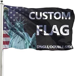 Amazon.com : Yunmaimy Custom Flag 3x5 FT Personalized Double Sided Outdoor Flags with Text/Image ...