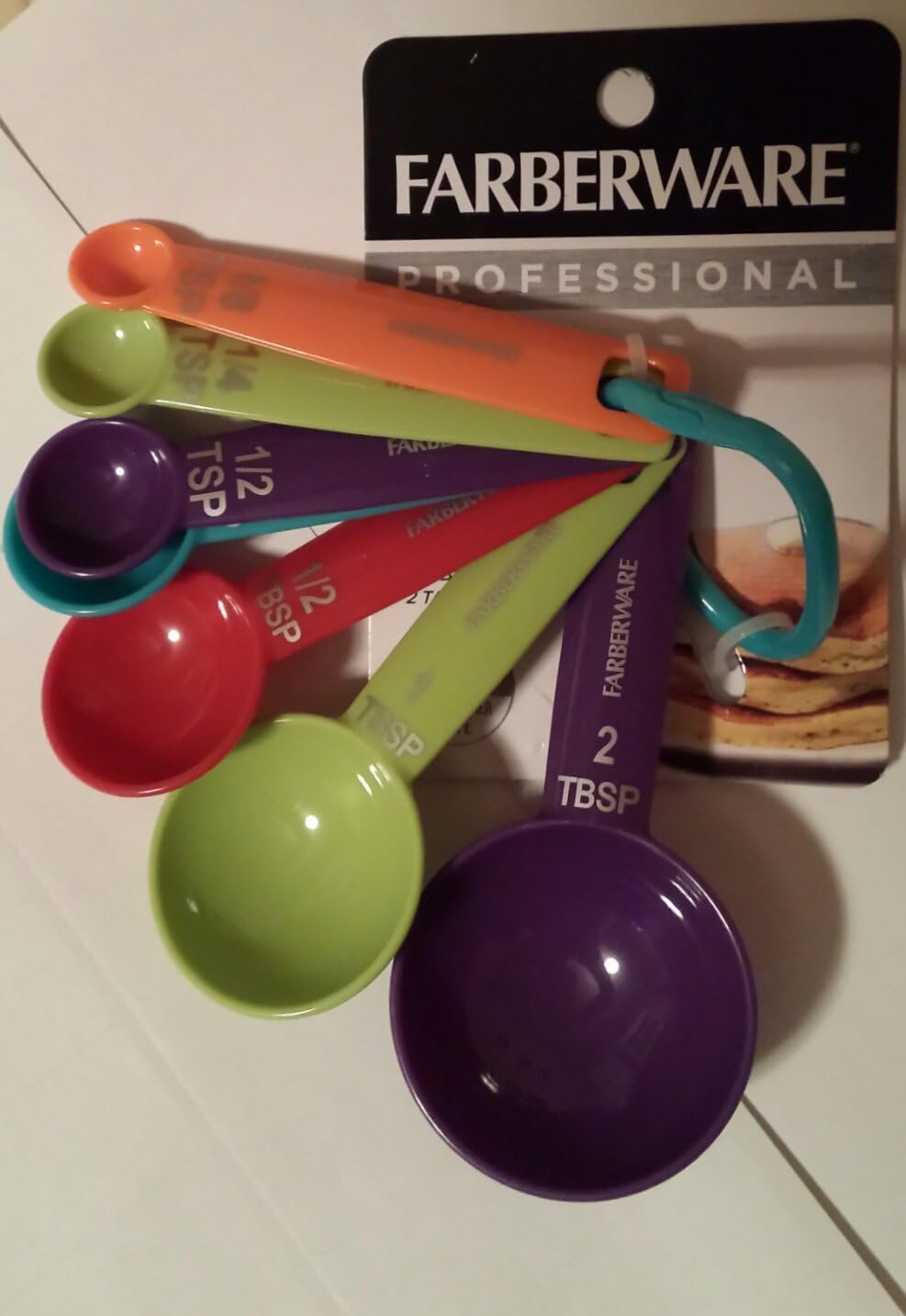 Amazon.com: Farberware 7 Piece Measuring Spoon Set, Multi-colored: Home ...