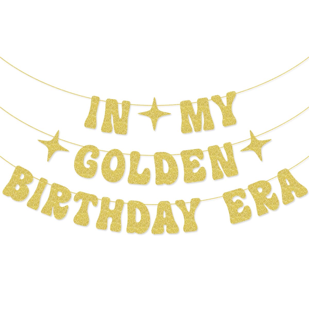 Amazon.com: In My Golden Birthday Era Banner for Golden Birthday Party ...