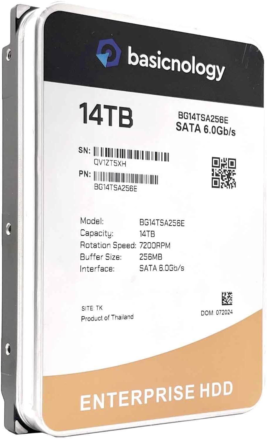 Amazon.com: Basicnology Enterprise HDD 14TB 7200RPM SATA 6Gb/s 128MB ...