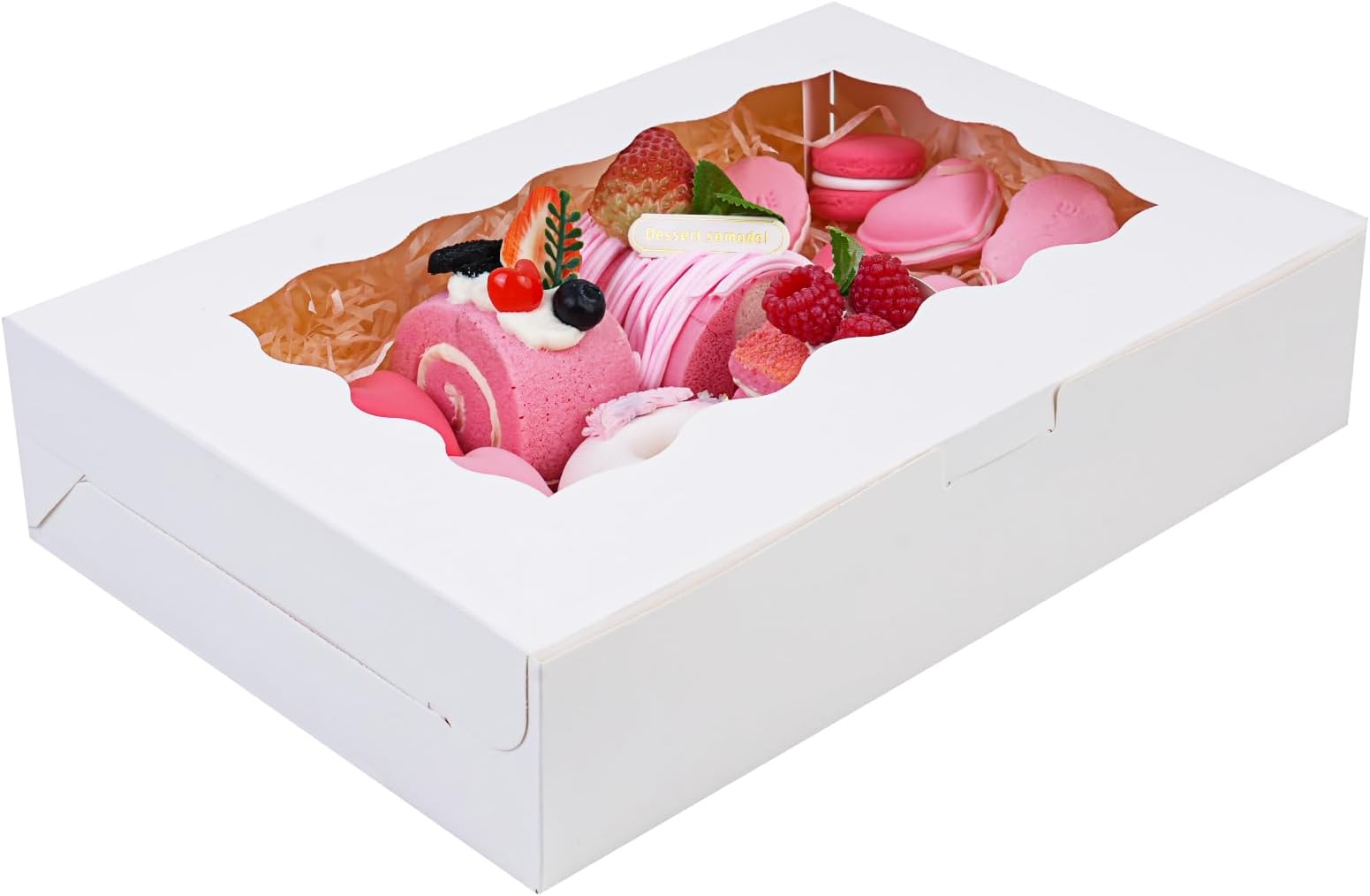 Amazon.com: MUMULULU 7 PCS 12x8x2.5 Inches White Bakery Boxes with ...