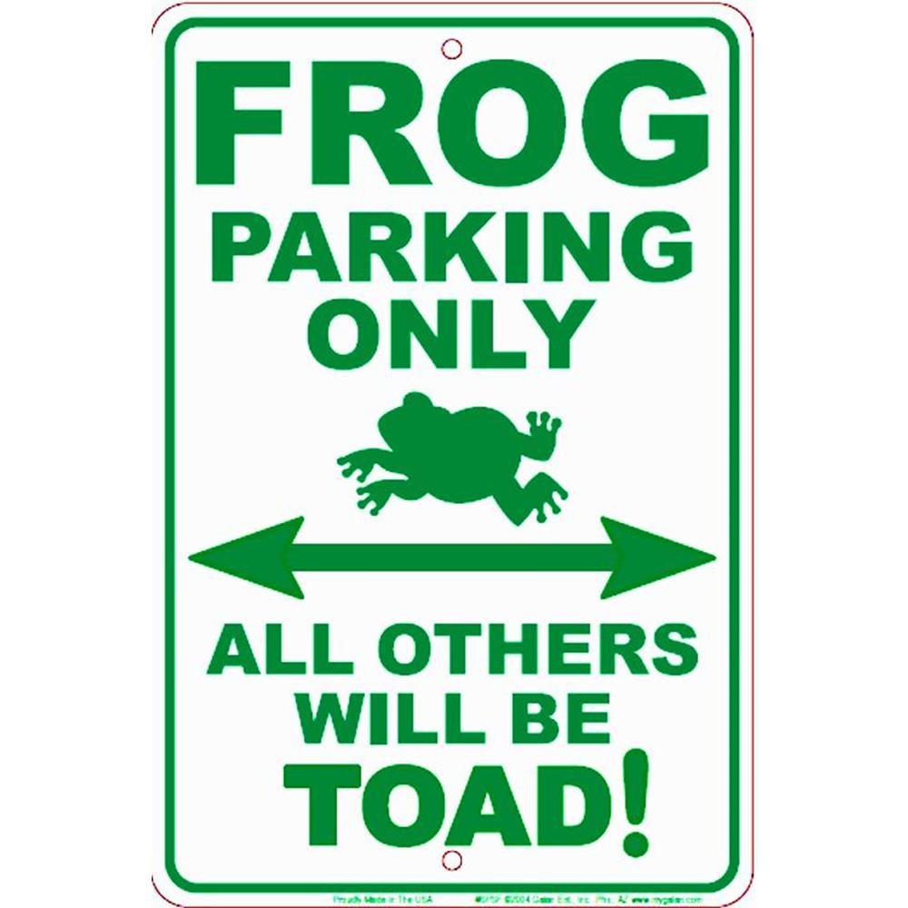 Amazon.com: Signs 4 Fun SPSF Frog, Small Parking Sign : Patio, Lawn ...