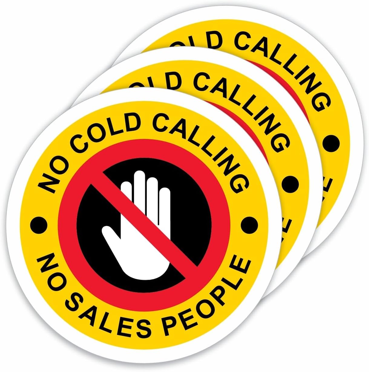 Viro Display No Cold Calling No Sales People Self-Adhesive Vinyl Signs ...