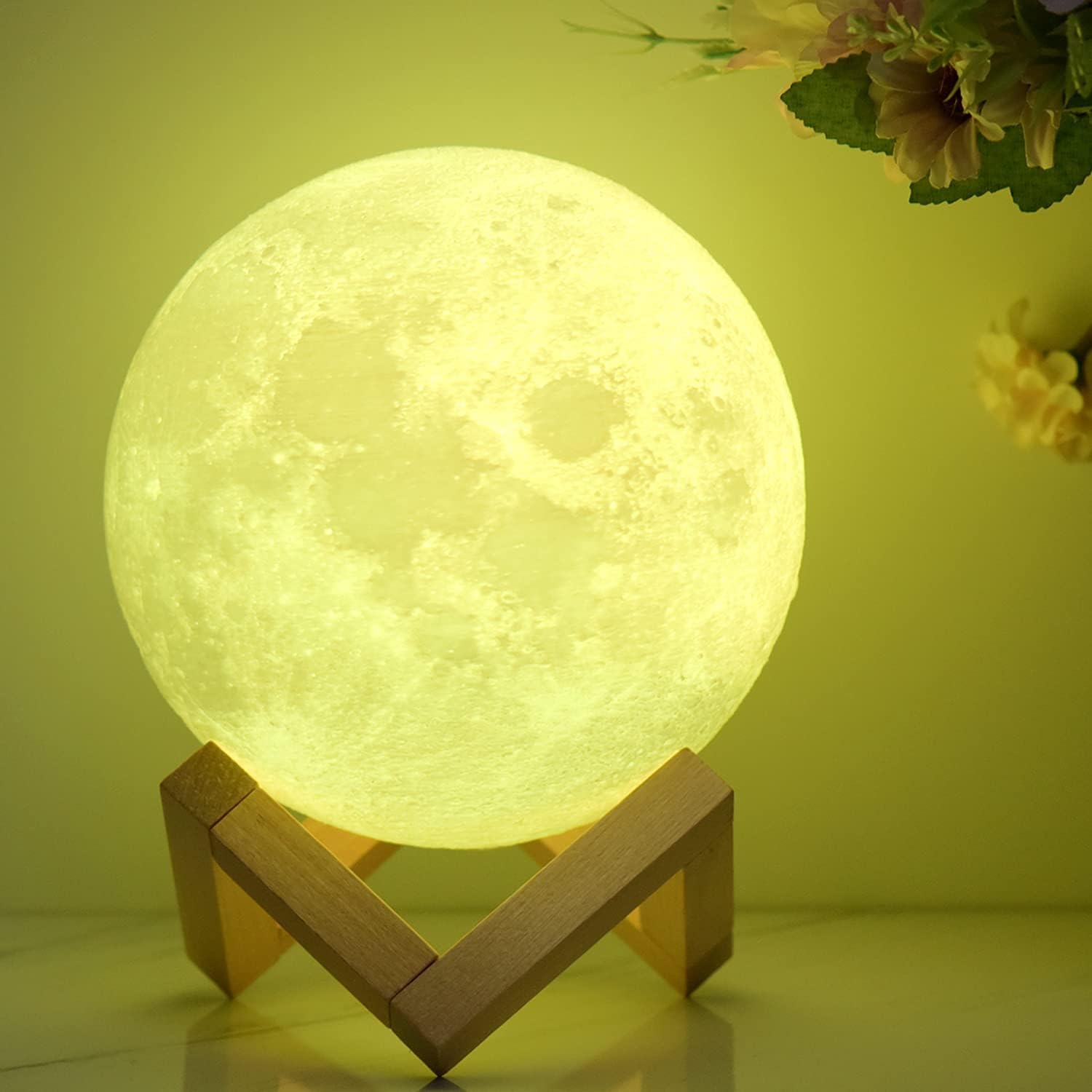 CooPark Moon Lamp Galaxy Moon Night Light 3D Printing Dimmable Moon ...