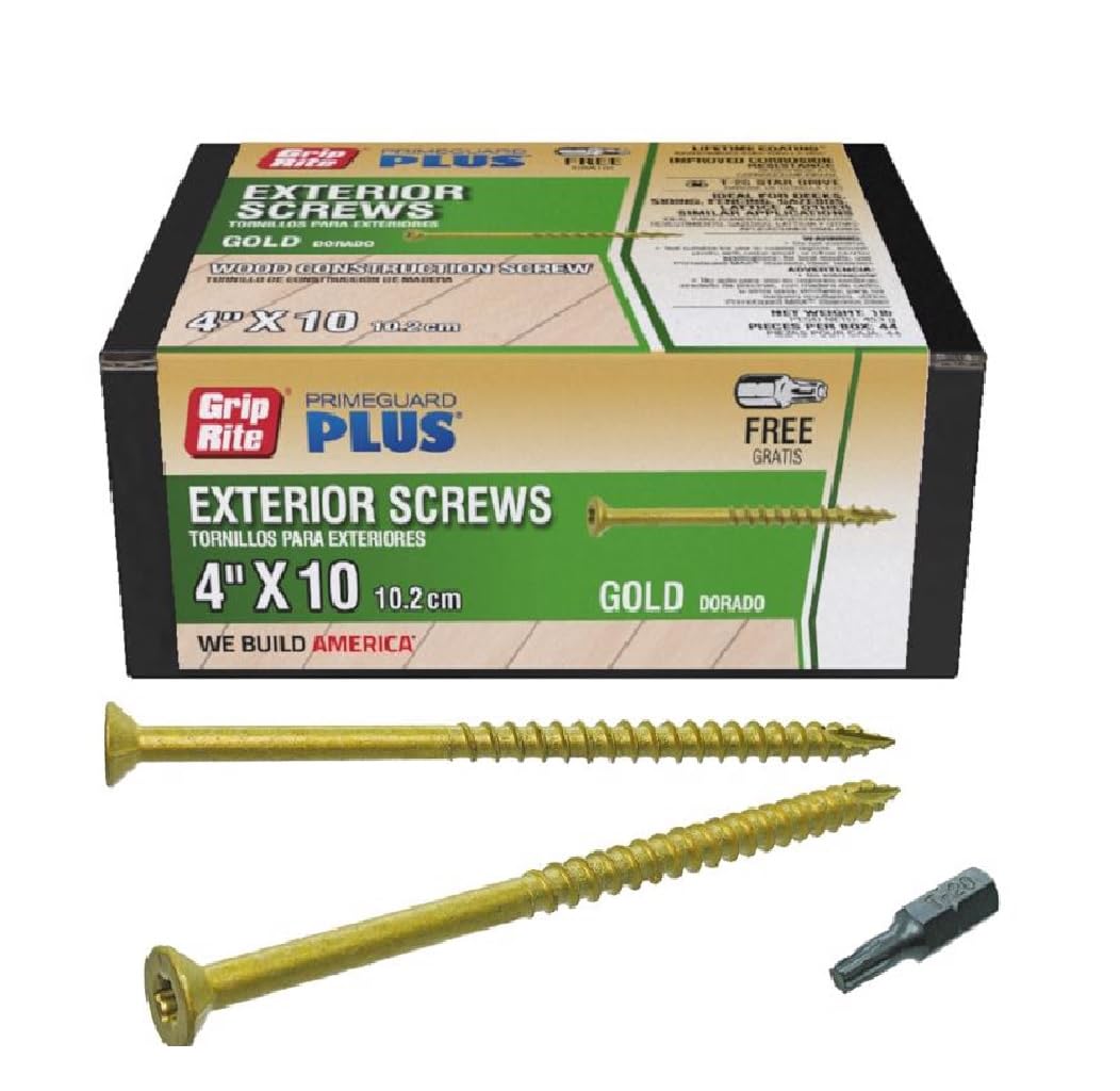 Amazon.com: Grip Rite PrimeGuard Plus No. 10 Wire X 4 in. L Gold Star ...