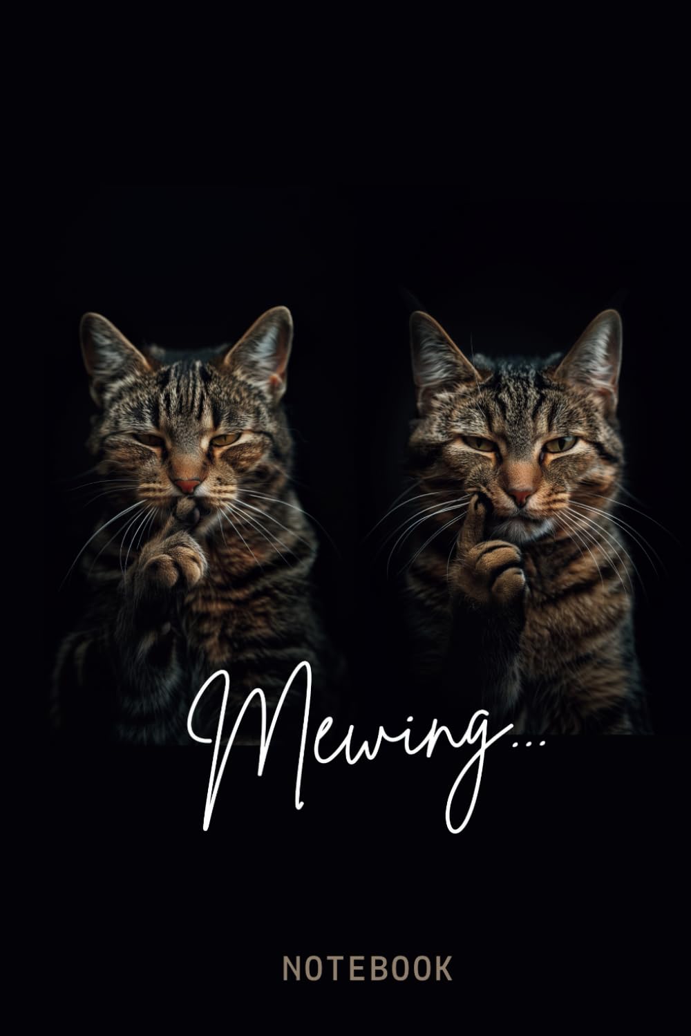 Mewing Notebook: Cool Cat Writing Book ★ Mewing Sigma Cat ★ Funny ...