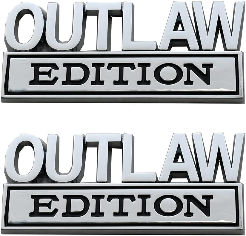 Amazon.com: 2PCS Outlaw Edition Emblems, 3D Badge Car Sticker with 3M ...