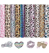 Tintnut Glitter HTV Heat Transfer Vinyl - 16 Sheets 12"X12" Colorful ...