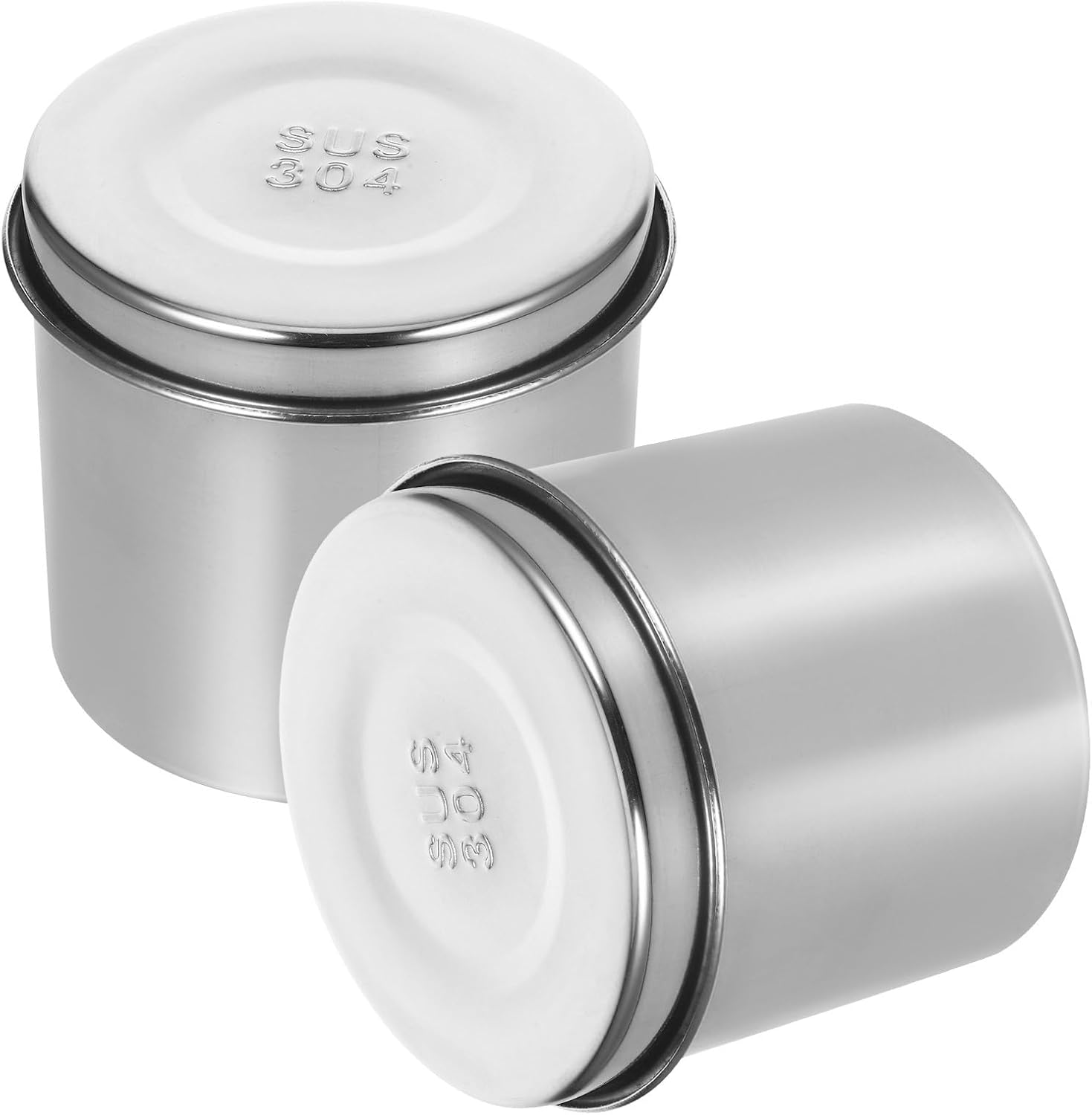 Amazon.com: VINTORKY 2Pcs Stainless Steel Ointment Jar Iodine Resistant ...