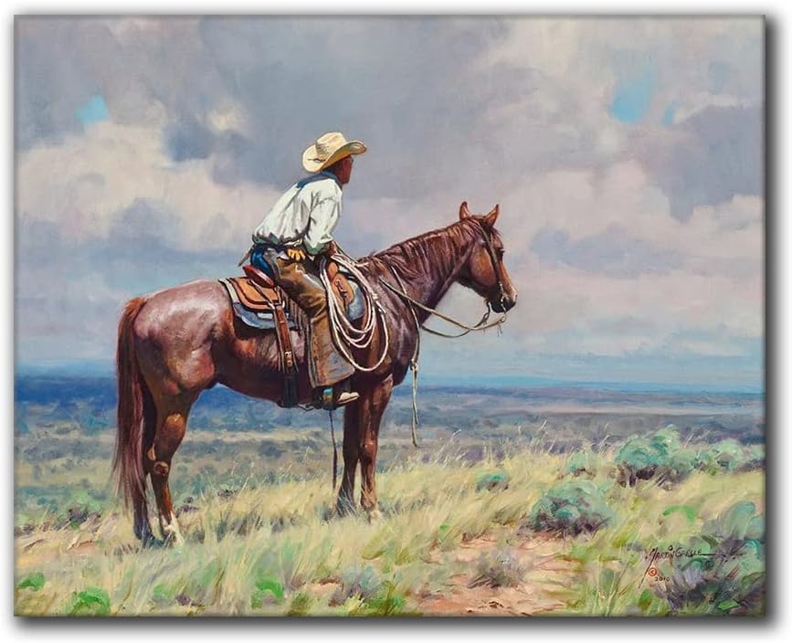 Amazon.com: Western Cowboy Wall Art Canvas Prints, Old West Decor ...