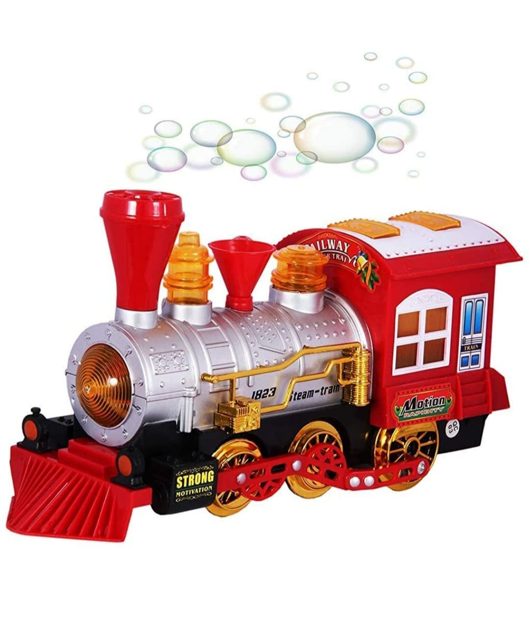Buy AMFashion Bubble Train Engine Toy Set with Extra Bubble Bottle for ...