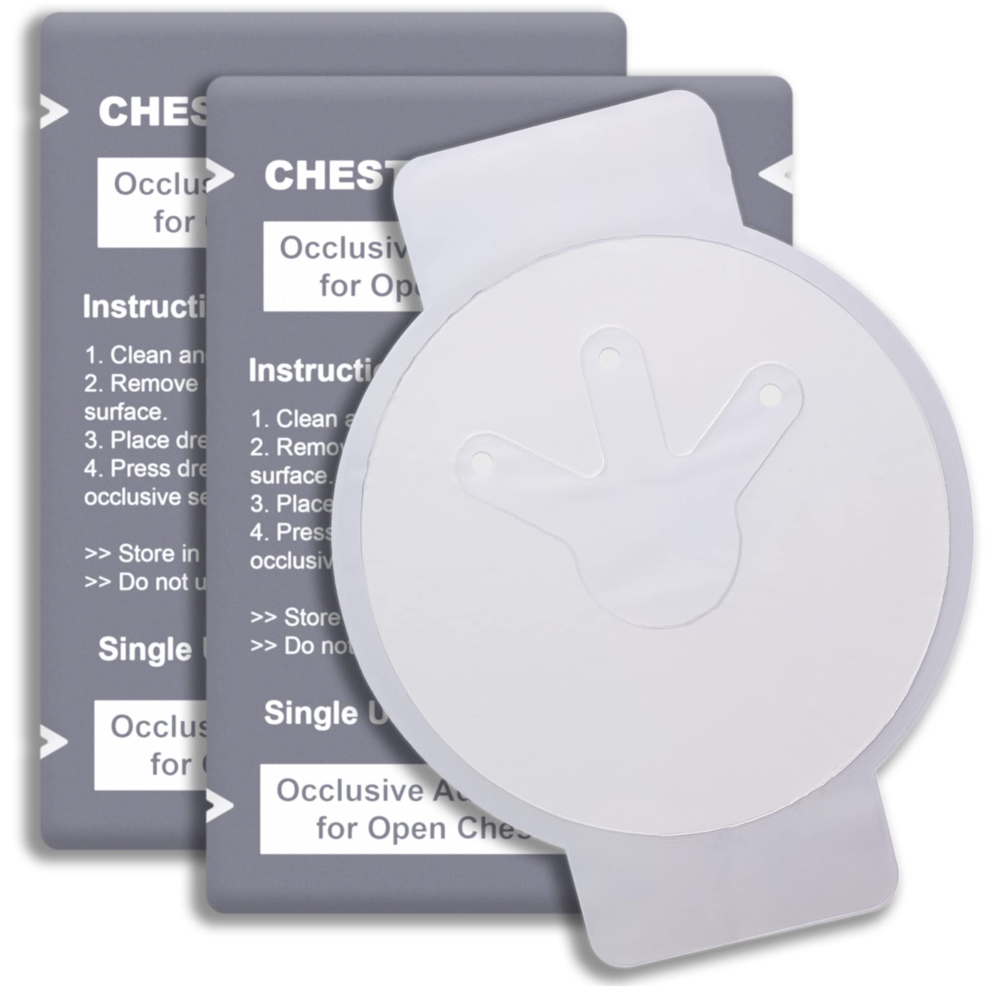 Chest Seal Vented 2 Count for Chest Seals Trauma Kit - Compact Vented ...